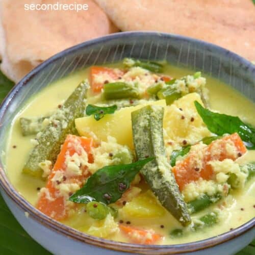 avial kerala recipe | kerala-style mixed veg curry - SecondRecipe