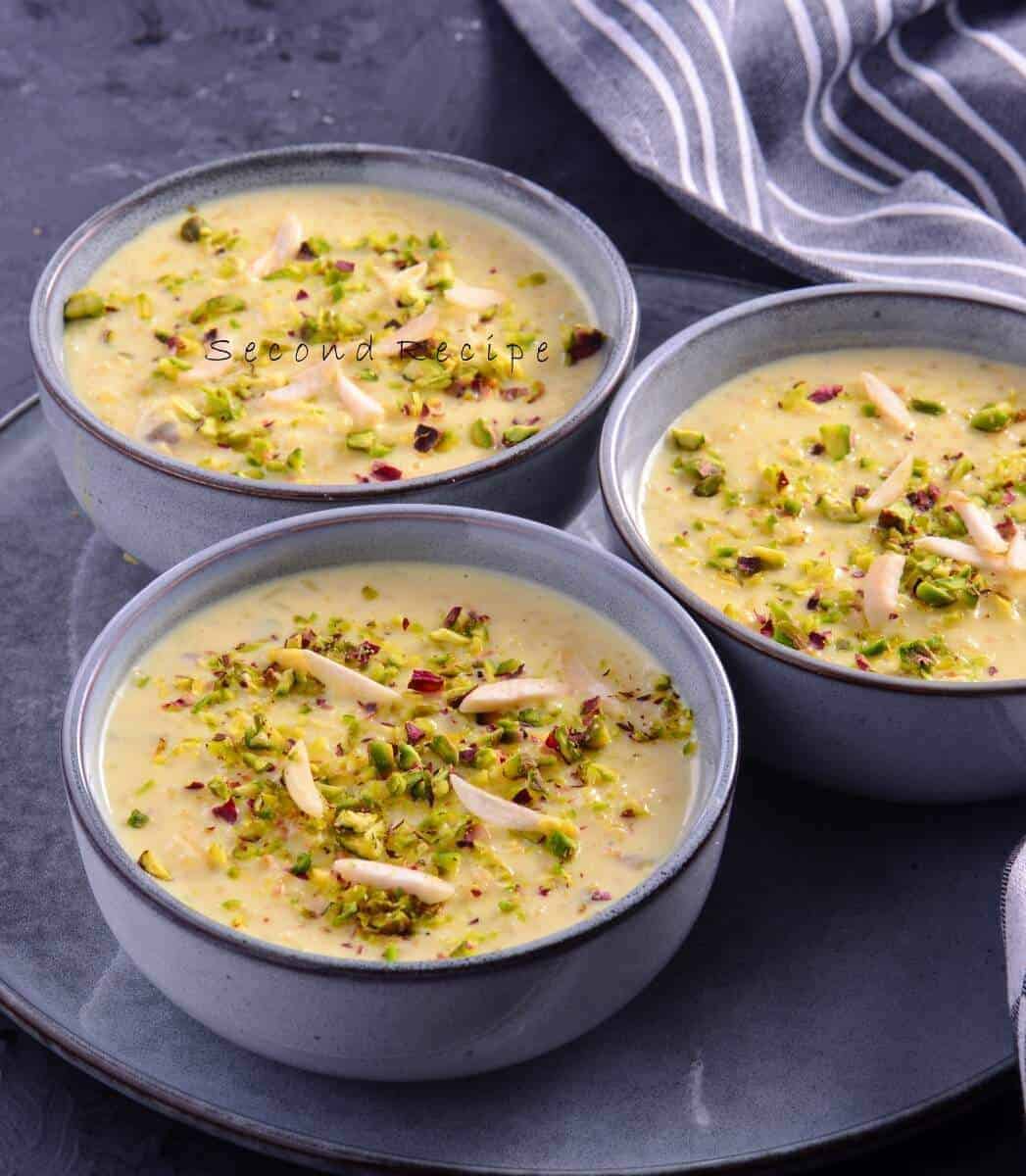 Kesar Pista kheer| saffron rice pudding - SecondRecipe