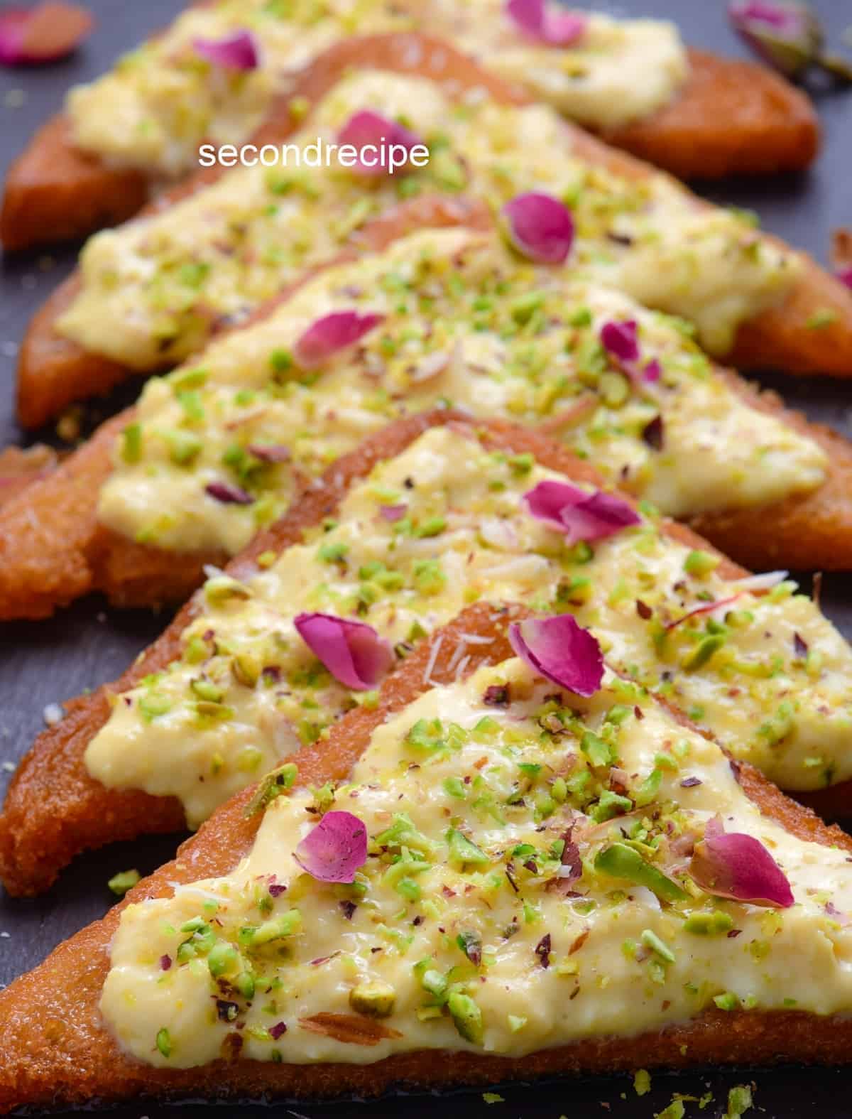 Shahi tukda recipe | Air fry Shahi toast recipe - SecondRecipe