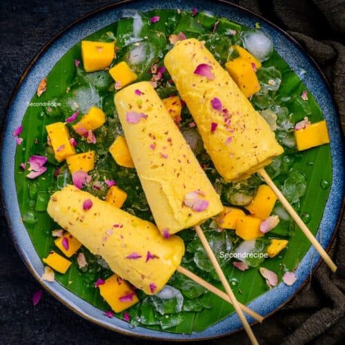 Mango Kulfi Recipe | Mango kulfi ice cream - SecondRecipe