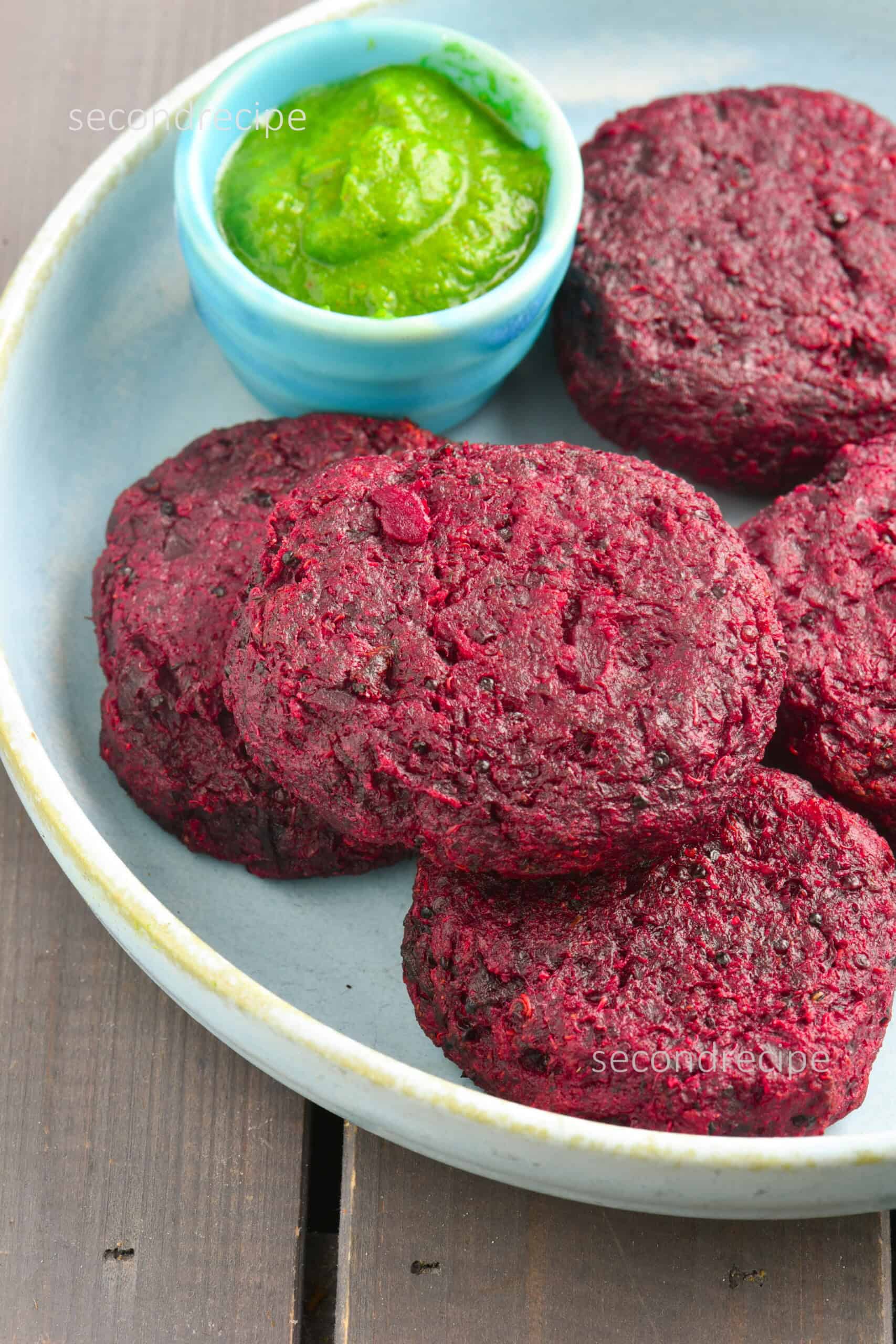 airfryer vegan beetroot cutlet - SecondRecipe