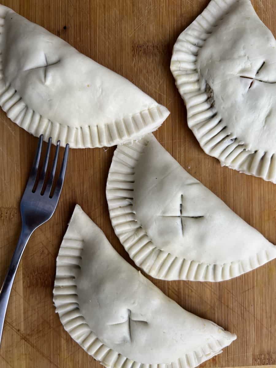 Air fryer vegetable pasties | air fried vegan pasties - SecondRecipe