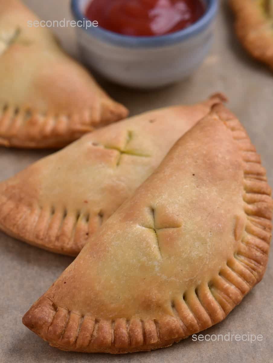 Air fryer vegetable pasties | air fried vegan pasties - SecondRecipe