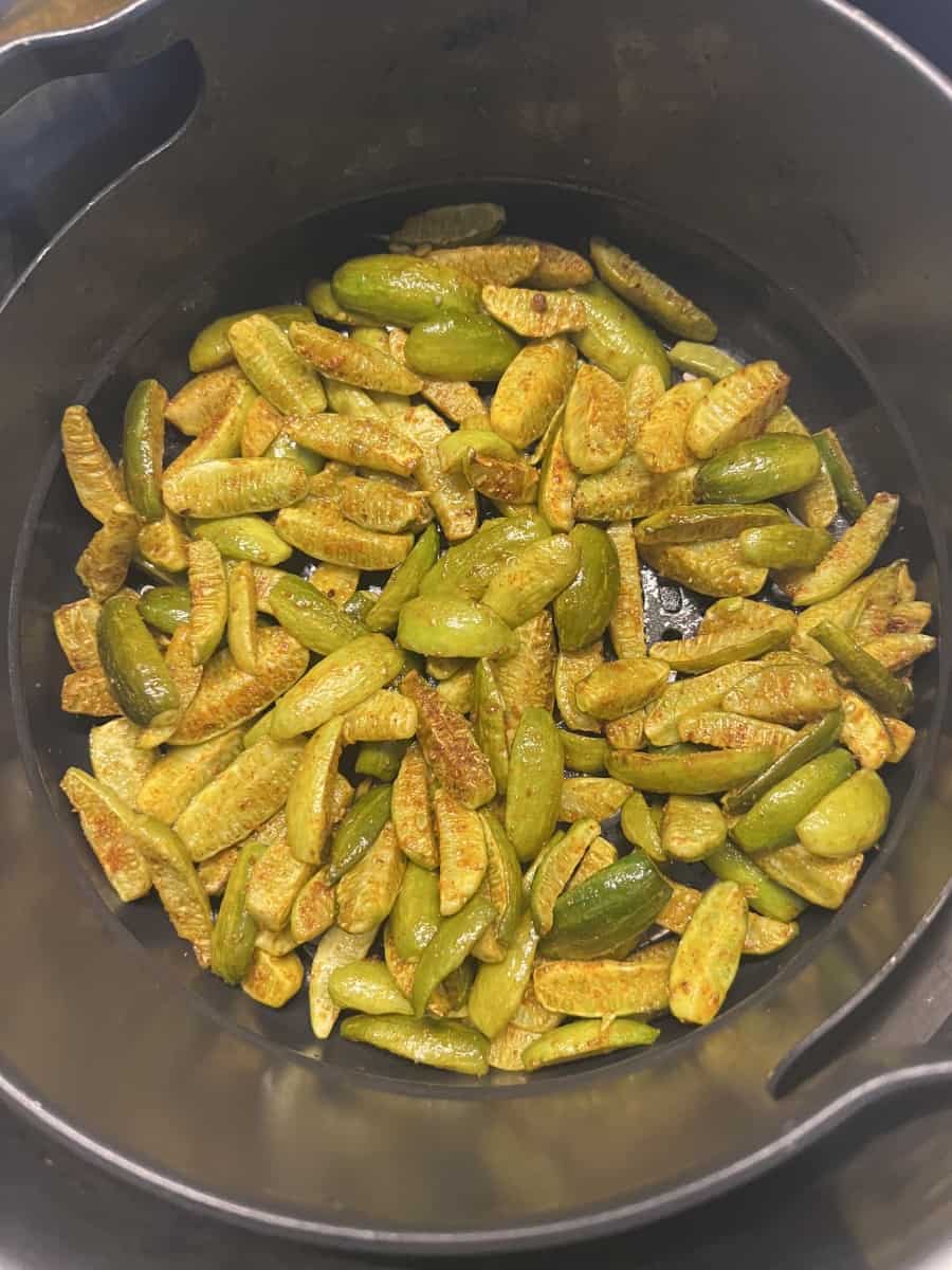 air fryer tindora fry | fried ivy gourd in air fryer - SecondRecipe