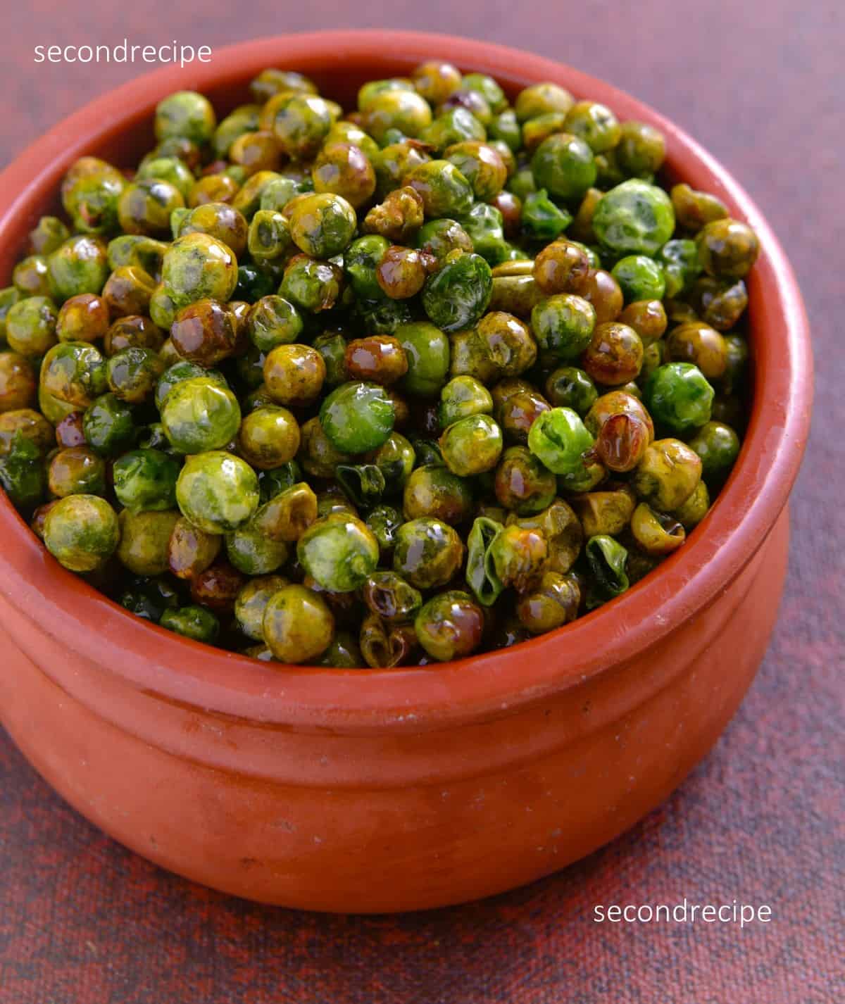 Air fried peas | roasted peas recipe - SecondRecipe