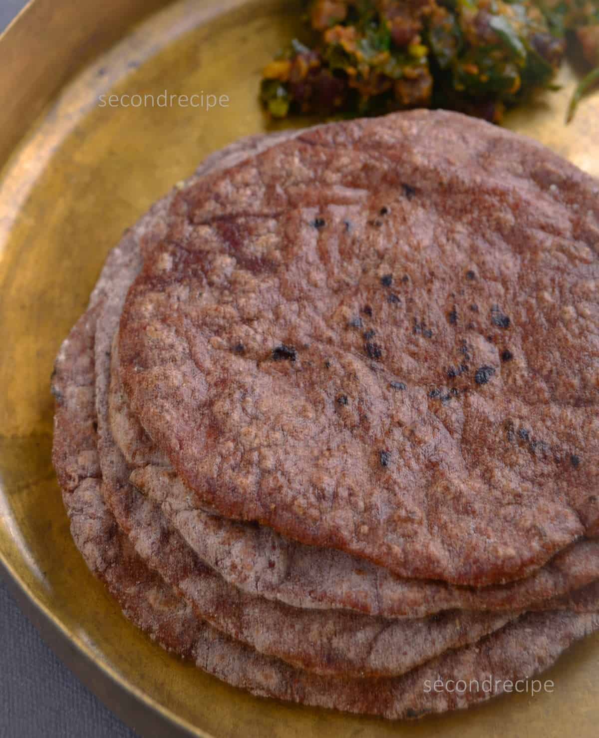 ragi roti | nachni chapathi | gluten-free flatbread - SecondRecipe