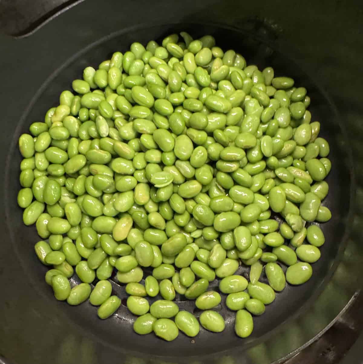 Crispy Air fryer edamame | roasted soy beans recipe - SecondRecipe