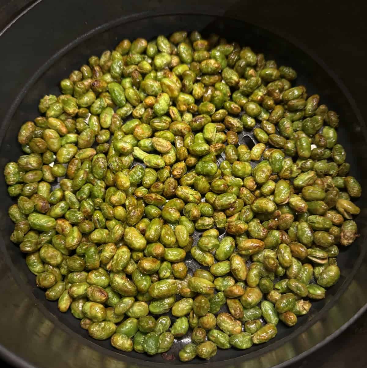 Crispy Air fryer edamame | roasted soy beans recipe - SecondRecipe