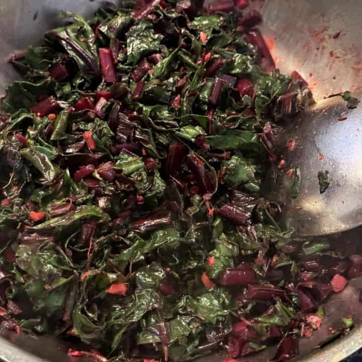 beet greens stir fry | Beetroot Leaves Thoran recipe - SecondRecipe