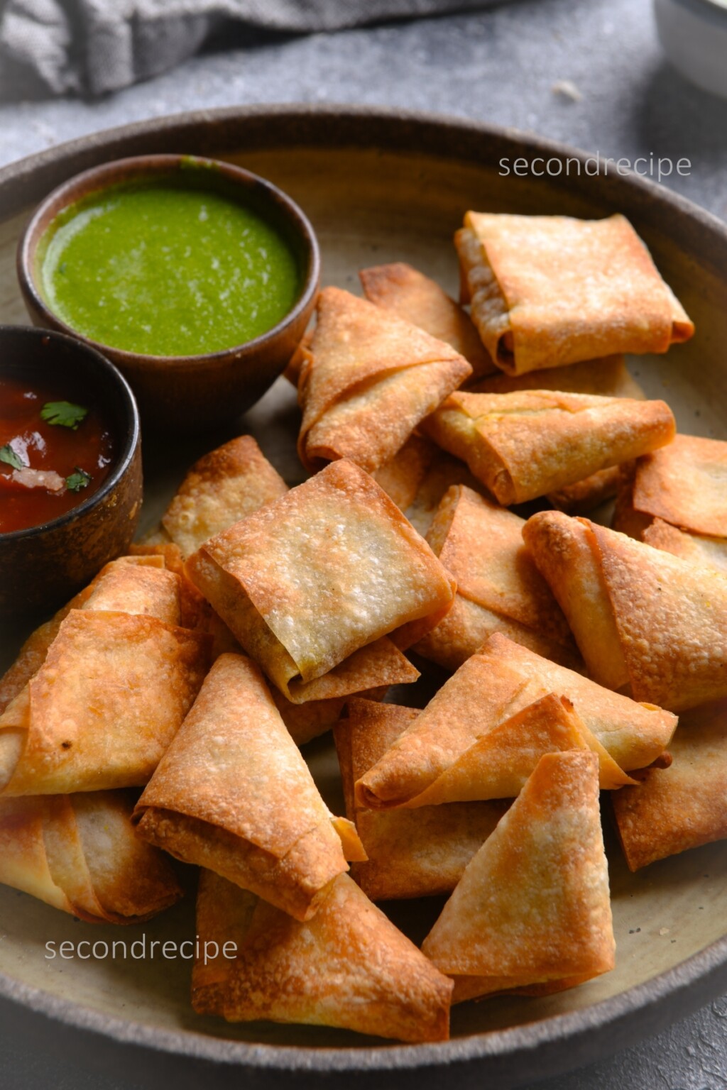 Air Fryer Chana Dal samosa | cocktail patti Samosa - SecondRecipe