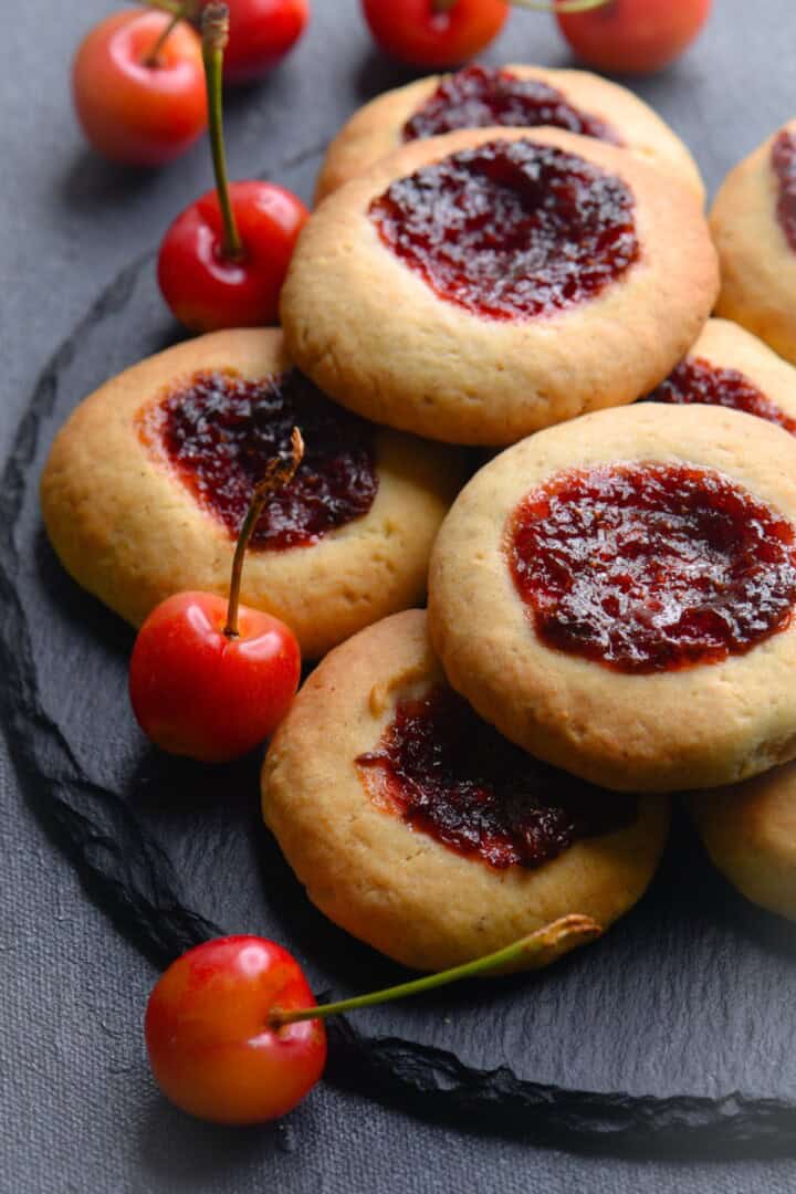 Vegan Jam Drops Biscuits | HomemadeJam Biscuits recipe - SecondRecipe